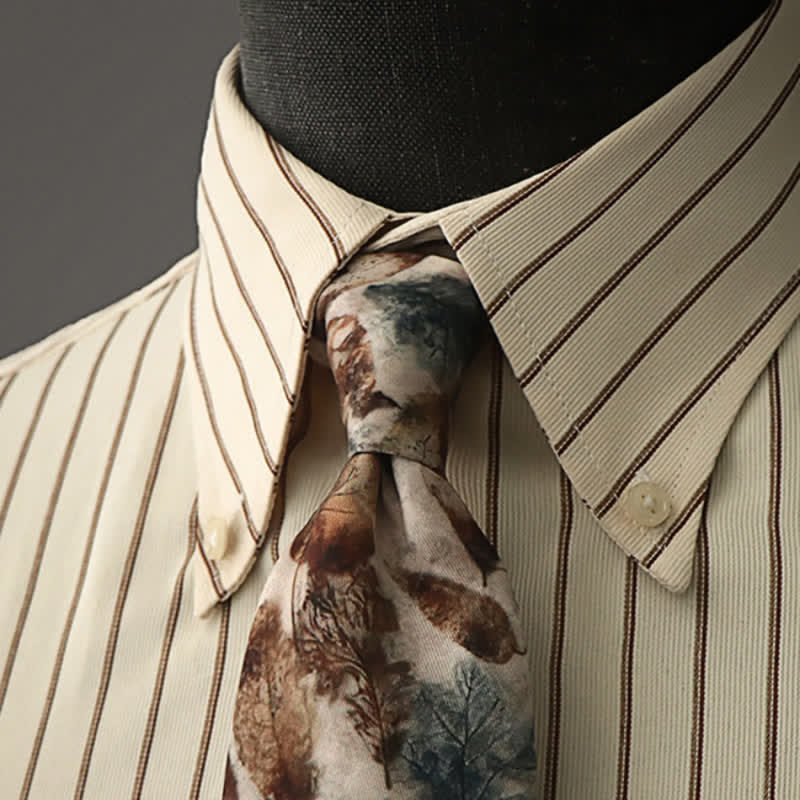 Men's Retro Falling Leaves Gentleman Necktie – FloralTrip