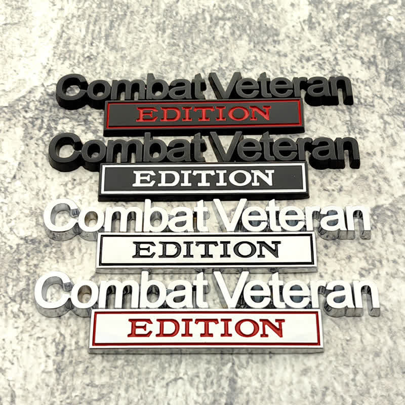 Combat Veteran EDITION Metal Sticker Car Badge – FloralTrip