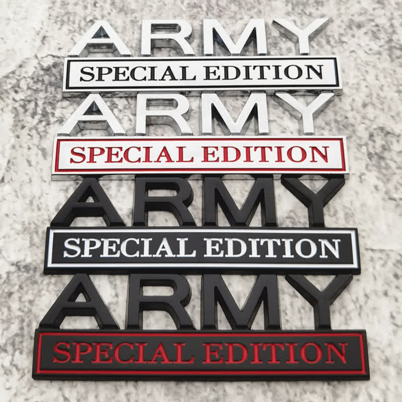 ARMY SPECIAL EDITION Metal Sticker Car Badge – FloralTrip