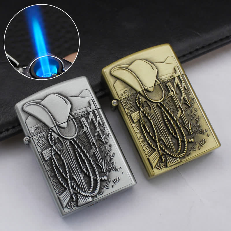 Western Scene Cowboy Hat Refillable Butane Lighter – FloralTrip