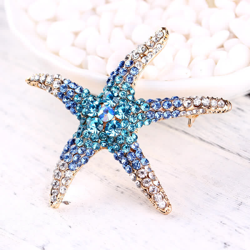 Women's Sparkling Starfish Rhinestone Brooch – FloralTrip