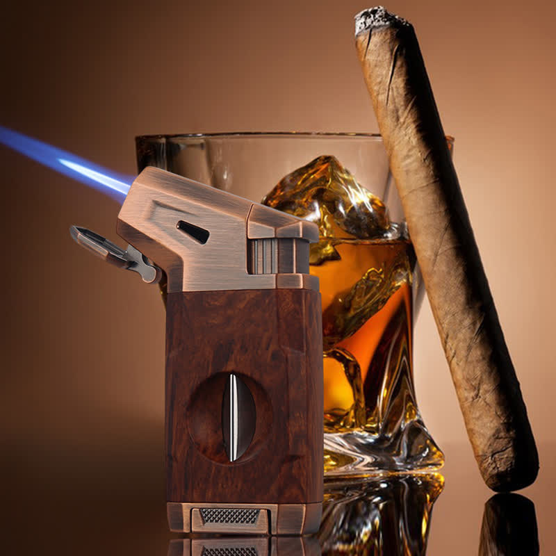 Vintage Jet Flame Herb Butane Lighter & Cigar Cutter – FloralTrip