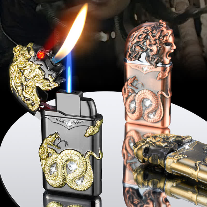 Fancy Snake Rhinestone Inlaid Refillable Butane Lighter – FloralTrip