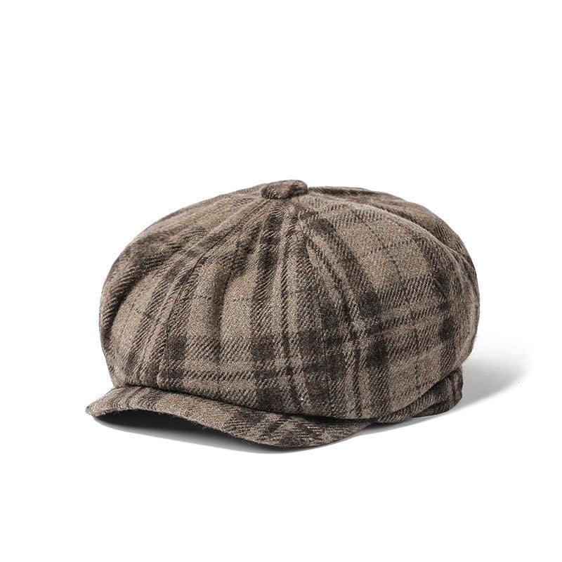Vintage Plaid Cowboy Gentlemen Octagonal Beret Hat – FloralTrip