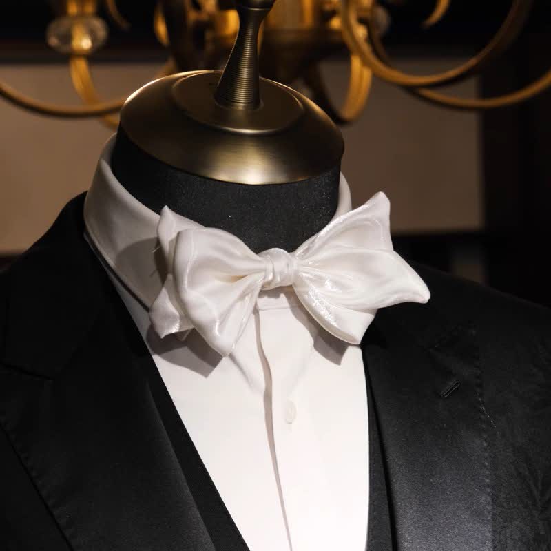Men's Graceful Pearl White Swan Bow Tie – FloralTrip