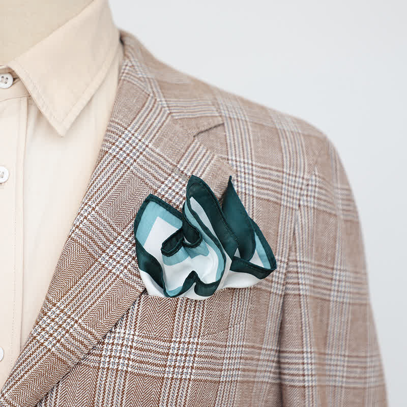 Men's White & Color Edge Wedding Pocket Square – FloralTrip