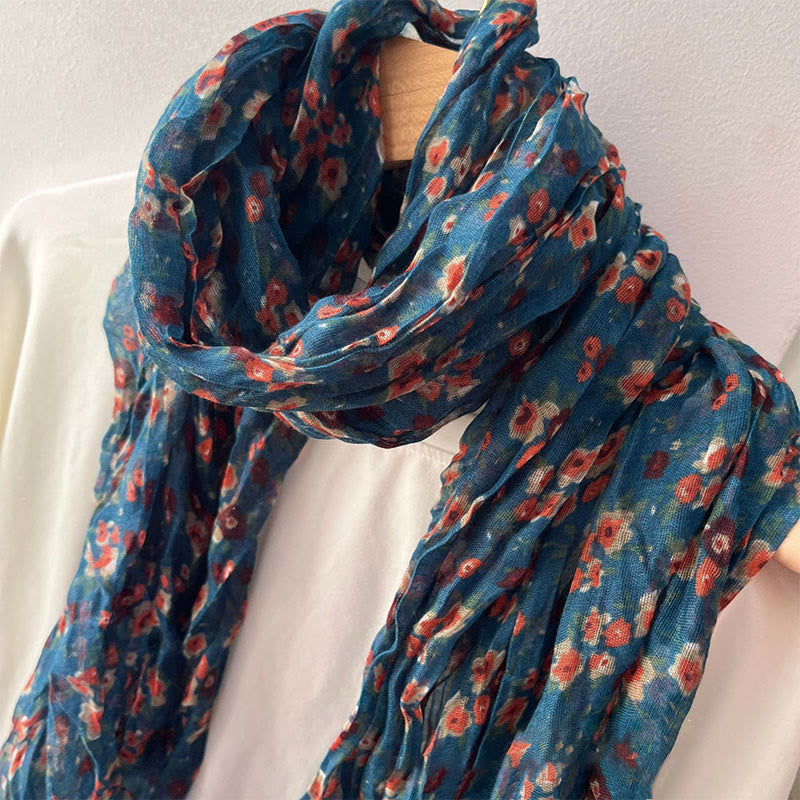 Women's Spring Pleated Floral Pattern Soft Scarf – FloralTrip
