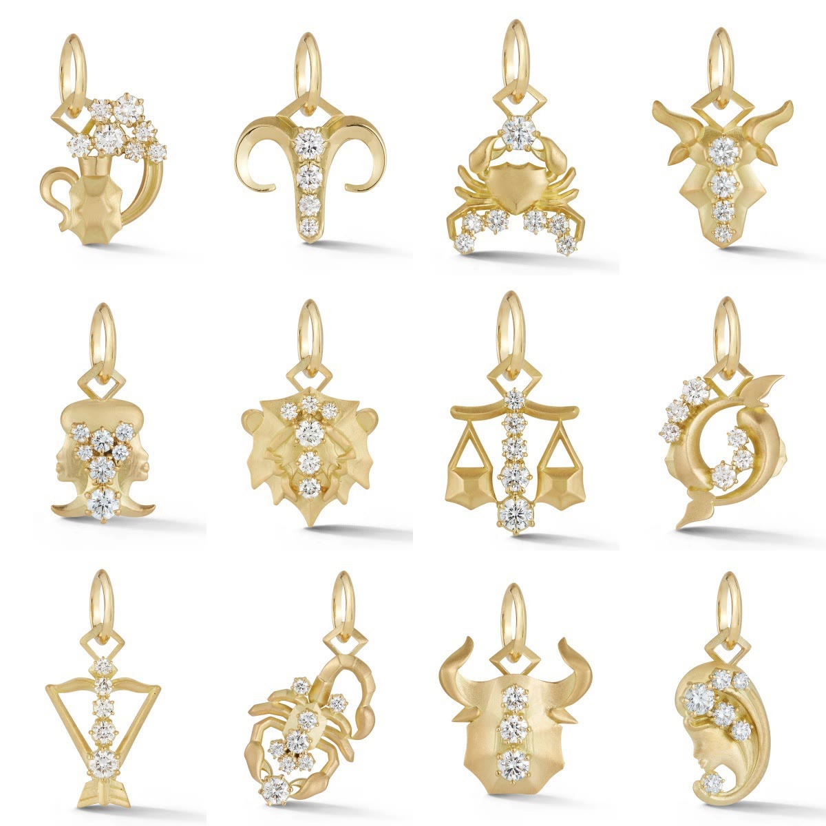 Diamond-Embellished Zodiac Symbol Necklace – FloralTrip