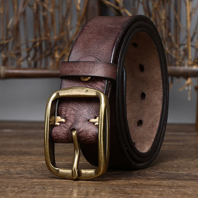 Men's Chic Distressed Cracked Leather Belt – FloralTrip