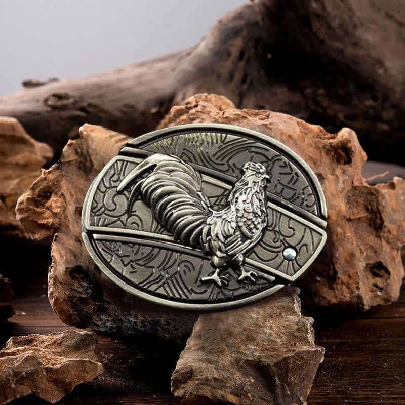 Men's DIY Rooster Hidden Folding Knife Leather Belt – FloralTrip