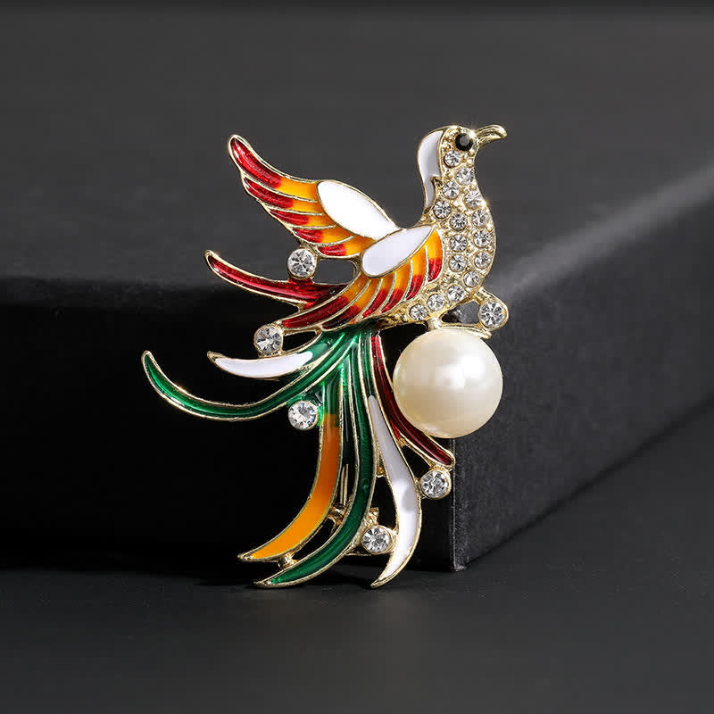 Women's Colourful Flying Phoenix Bird Brooch – FloralTrip