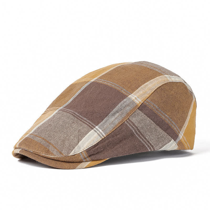 British Style Vintage Check Plaid Beret Hat – FloralTrip