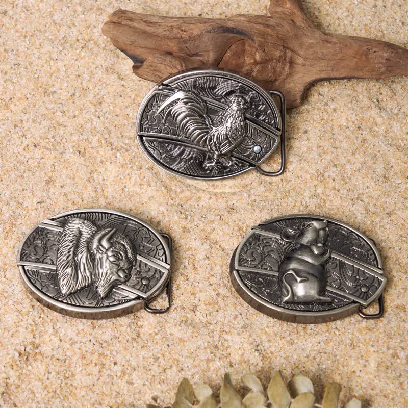 Wild Life DIY Hidden Folding Knife Leather Belt Buckles Bundle Set ...