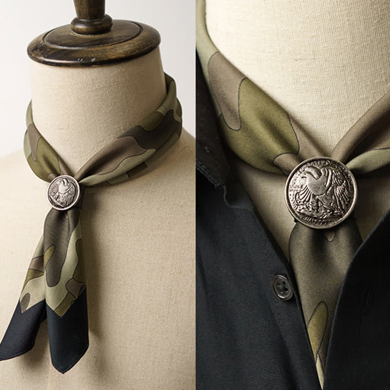 Camouflage Pattern Square Scarf with Scarf Buckle – FloralTrip