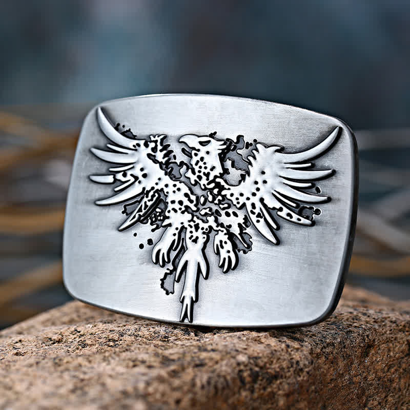 Men's DIY Rising Phoenix Eagle Buckle Leather Belt – FloralTrip