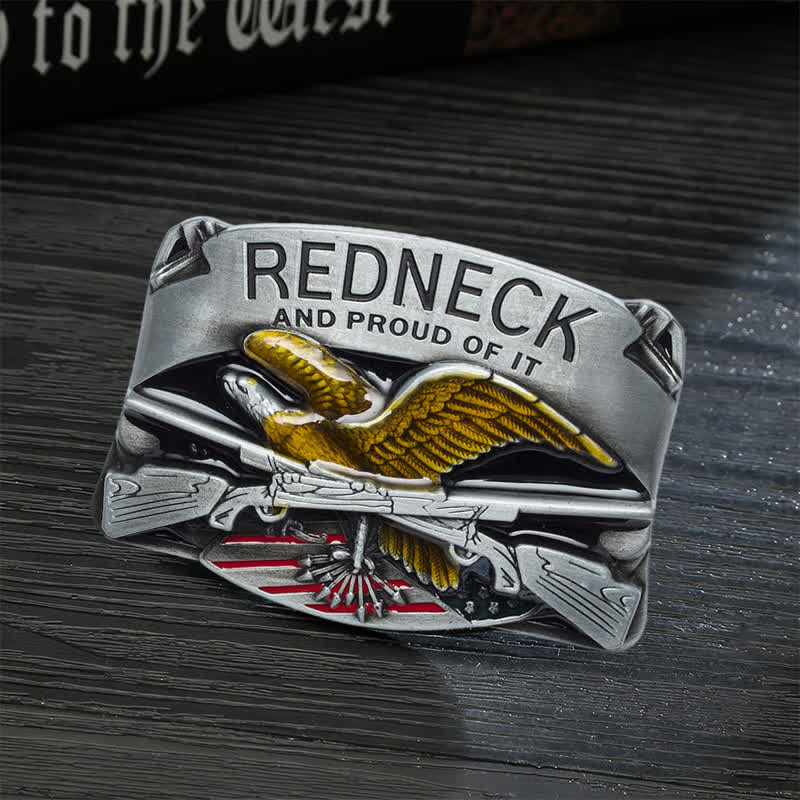 Men's DIY Redneck Enameled Eagle Buckle Leather Belt – FloralTrip