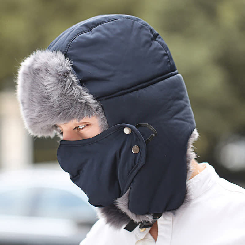 2Pcs Mountain Climbing Face Mask Trapper Hat Set – FloralTrip