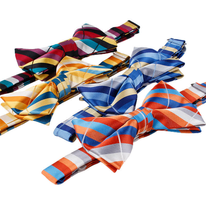 Men's Captivating Bright Striped Bow Tie – FloralTrip