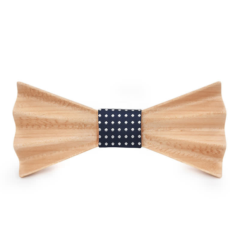 Men's Burlywood Stereo 3D Folded Wooden Bow Tie – FloralTrip