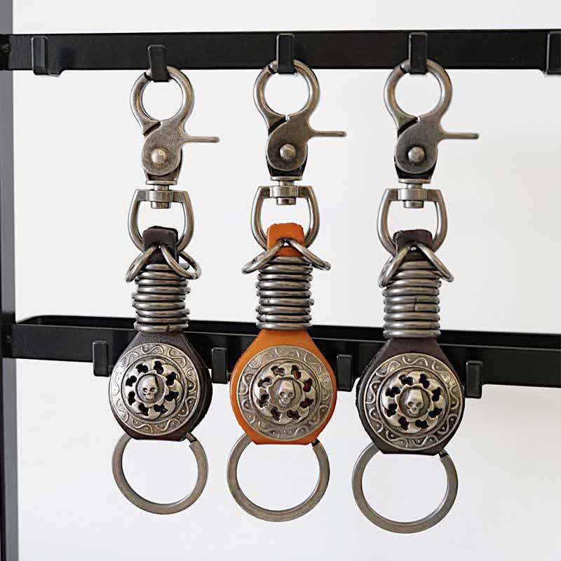 Skull Head Key Organizer Leather Keychain – FloralTrip