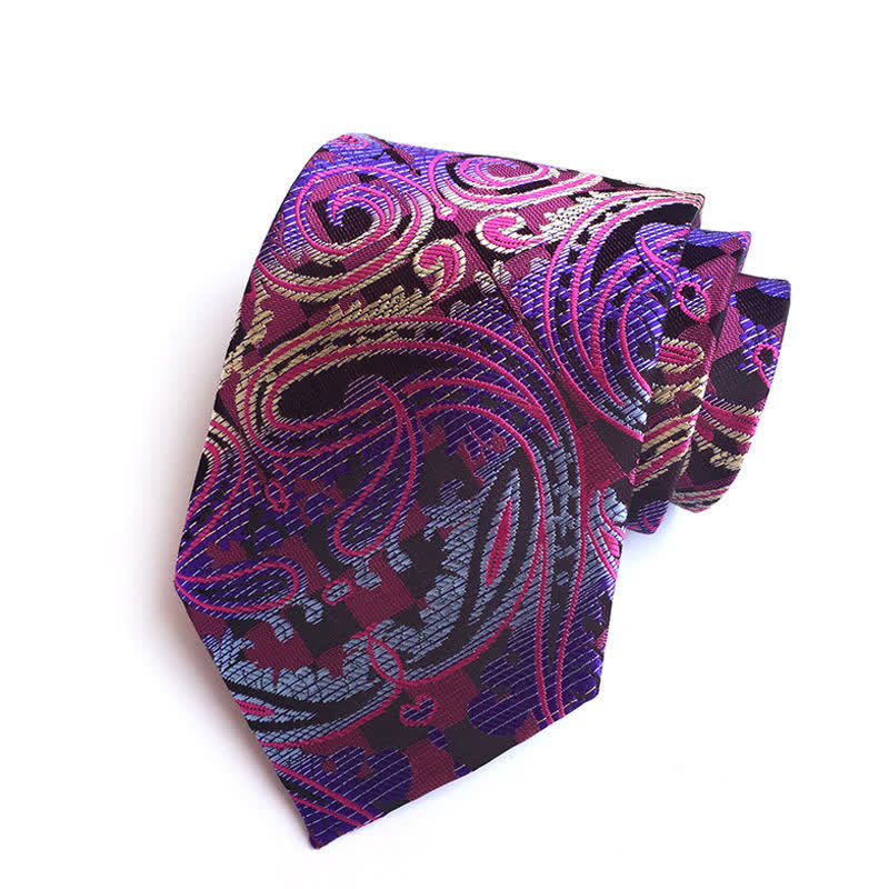 Magenta Men's Distinctive Paisley Necktie – FloralTrip
